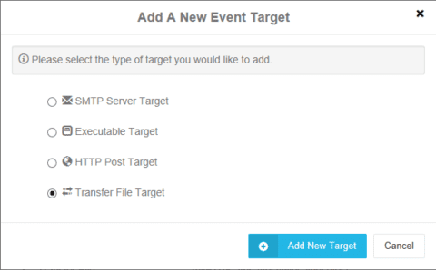Event Manager: Add a File Transfer Event Target for FTP, FTPS ,SFTP or HTTP/S PUT/GET – Cerberus ...