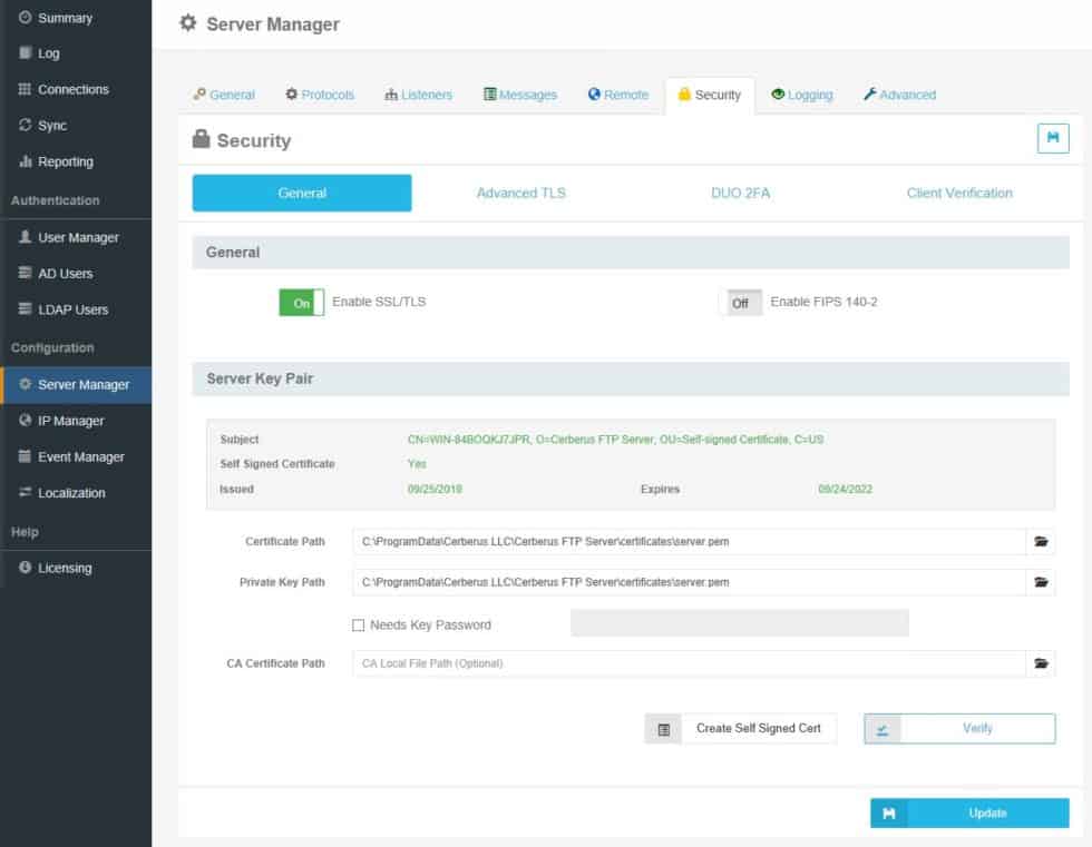 Secure File Sharing for Government | Cerberus FTP Server