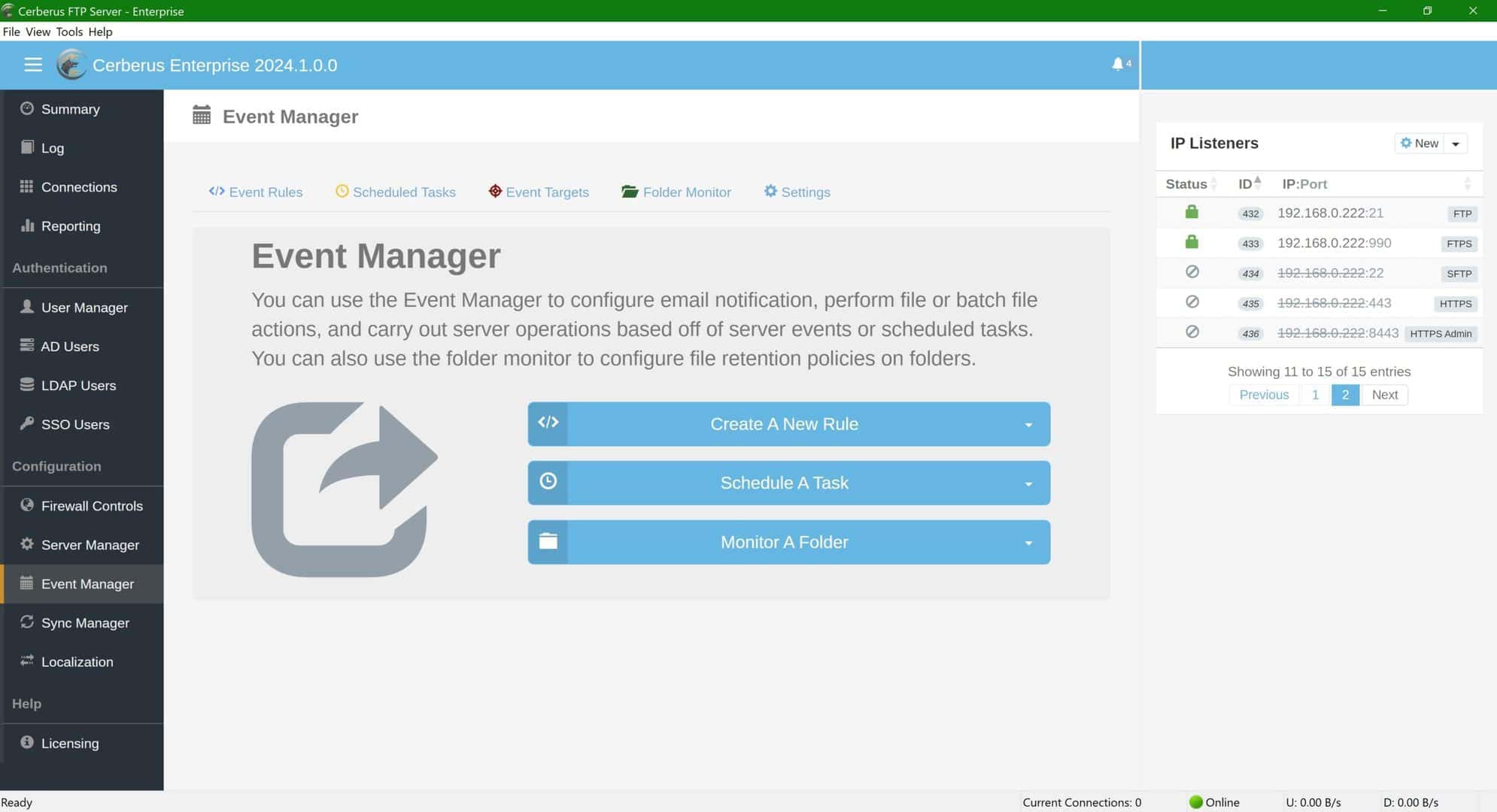 Professional to Enterprise Upgrade Page | Cerberus FTP Server